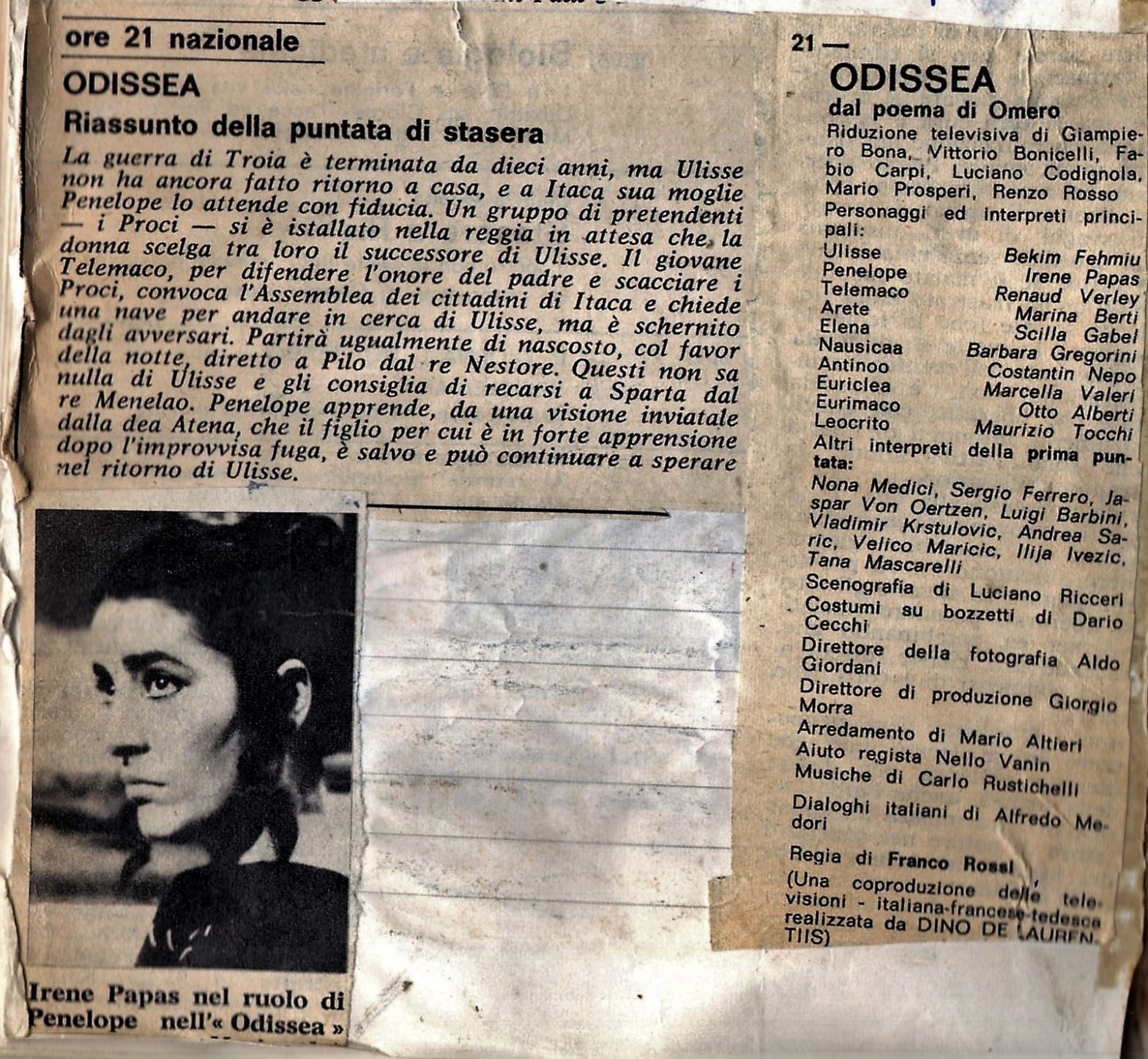 L’Odissea in TV (1968) – NULLA DIES SINE LINEA